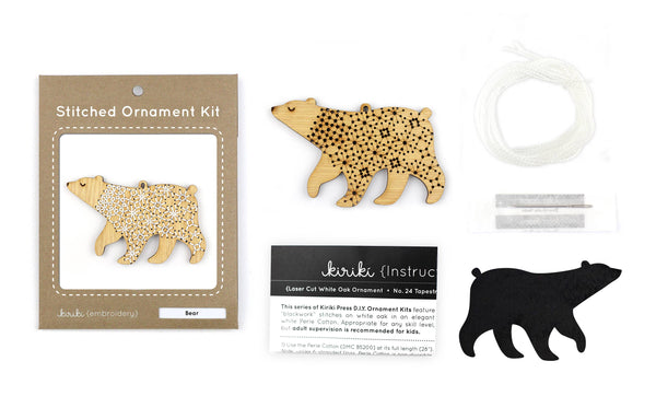 Kiriki Press Bear Stitched Ornament Kit – Evanston Stitchworks